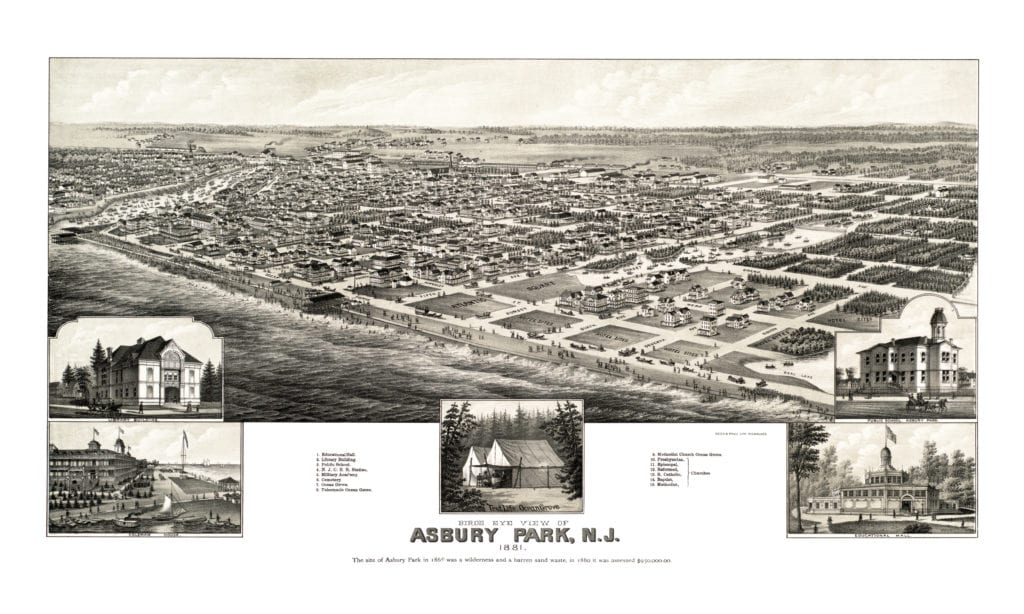 Beautifully detailed map of Asbury Park, New Jersey in 1881 - KNOWOL Beautifully detailed map of Asbury Park, New Jersey in 1881 - KNOWOL