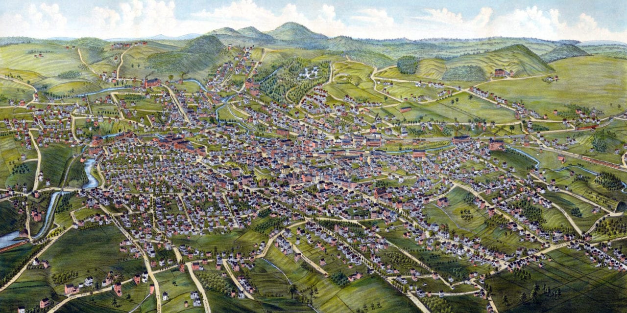 Beautifully detailed map of Danbury, Connecticut from 1884 - KNOWOL