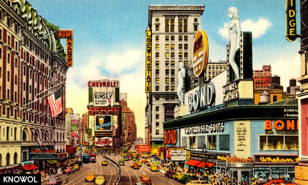 10 wonderful pictures of lost Times Square landmarks - KNOWOL
