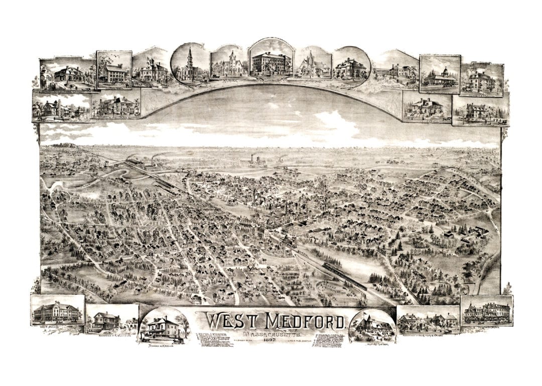 Amazing old map of West Medford, Massachusetts from 1897