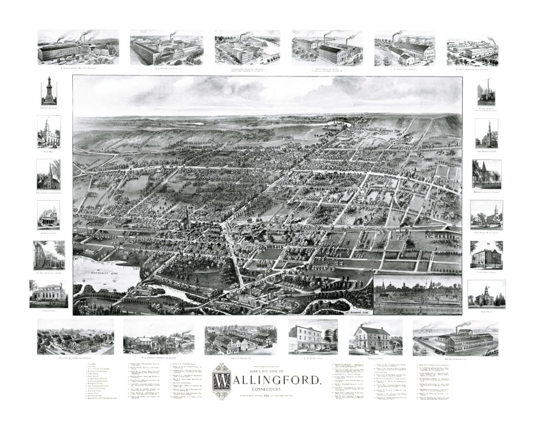 Beautifully detailed map of Wallingford, CT from 1905 - KNOWOL