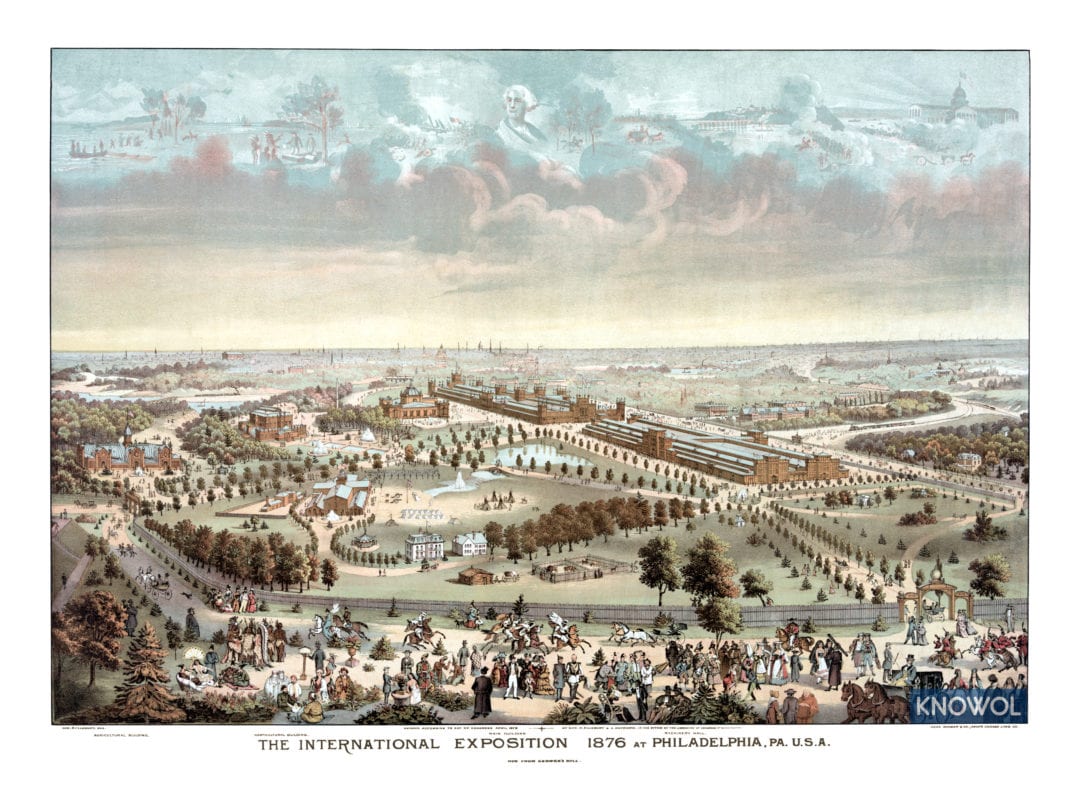 Historic bird’s eye view of the Philadelphia World’s Fair of 1876 - KNOWOL