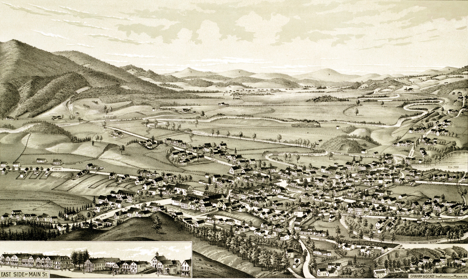 Beautifully detailed map of Colebrook, NH in 1887 - KNOWOL Beautifully detailed map of Colebrook, NH in 1887 - KNOWOL