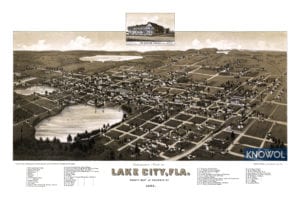 Beautifully restored map of Lake City, Florida in 1885 - KNOWOL