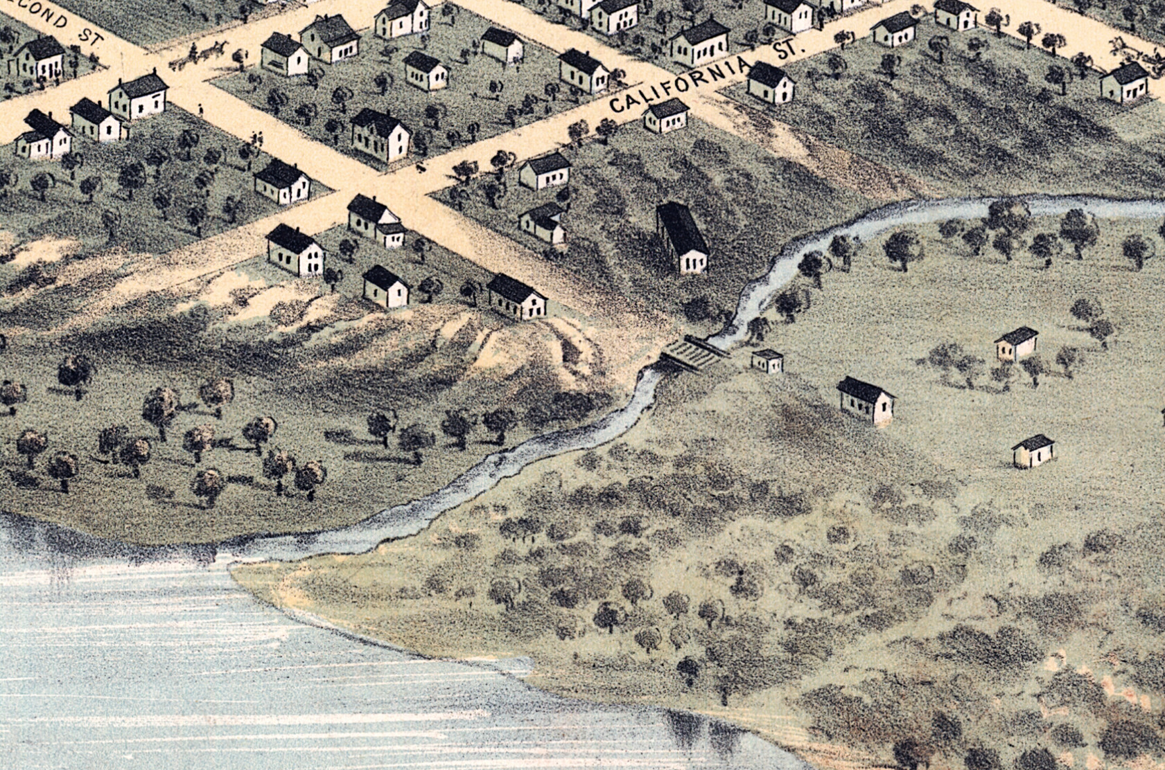 Beautifully restored map of Nebraska City, Nebraska in 1868 - KNOWOL