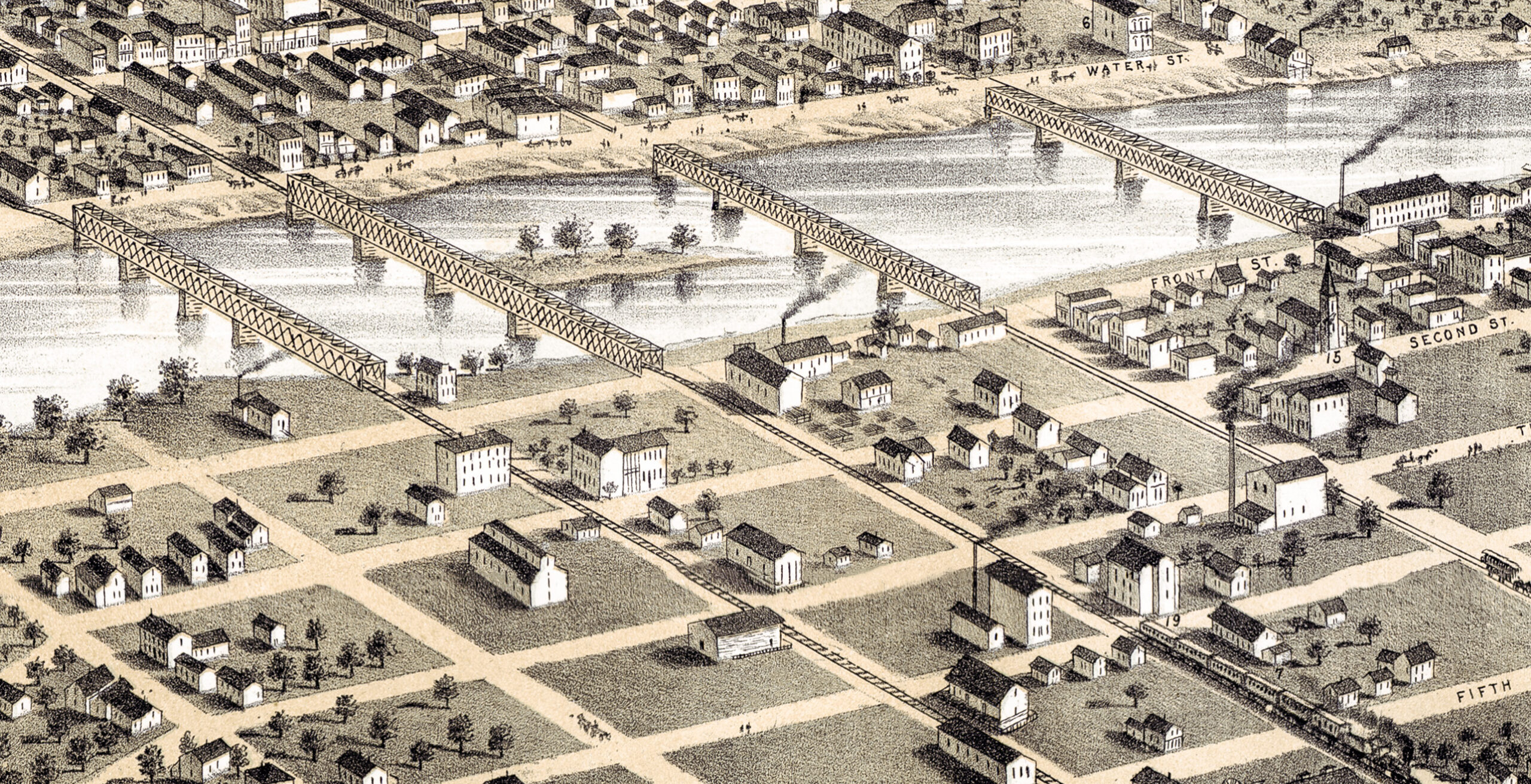 Step Back in Time with Beautifully Restored Map of Des Moines, Iowa ...